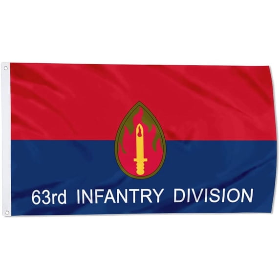 Army 63rd Infantry division Flag 3x5Feet Military Banner with 2 Brass ...