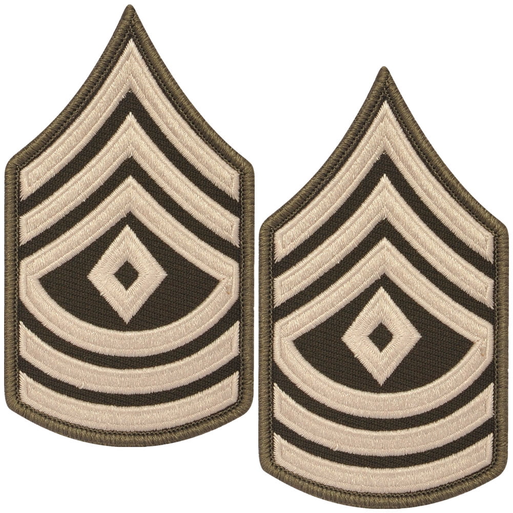 Army AGSU 1st Sgt. E-8 Cloth Rank - Male Sew On - Walmart.com