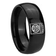 Army Airborne Black High Polish Dome Tungsten Promised Ring 10MM ...