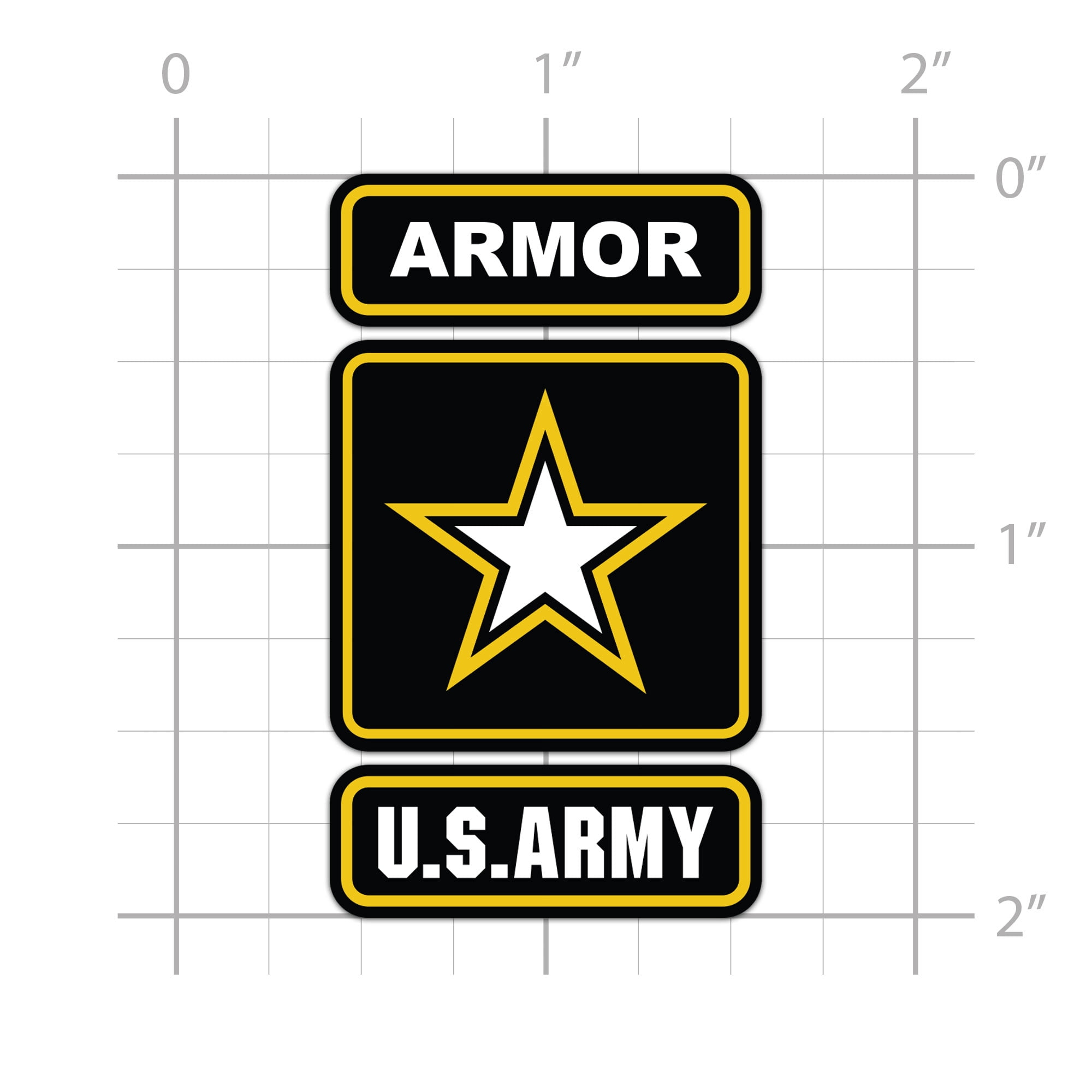 Army Armor Sticker for water bottle phone tumbler hard hatserved vet ...