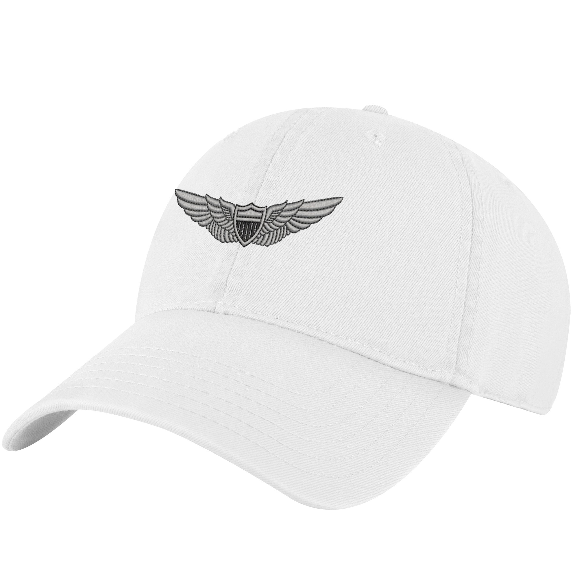 Army Aviation Cap - Pilot Wings Baseball Hat with Silver Embroidery ...