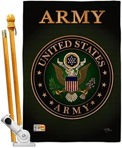 Army Burlap House Flag Set Armed Forces Rangers United State American ...