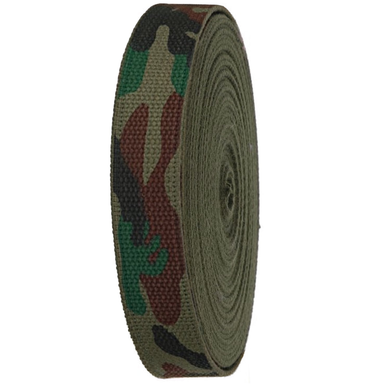 Army Camo Printed Heavy Canvas Webbing Roll 1.25" Width Durable Strap ...