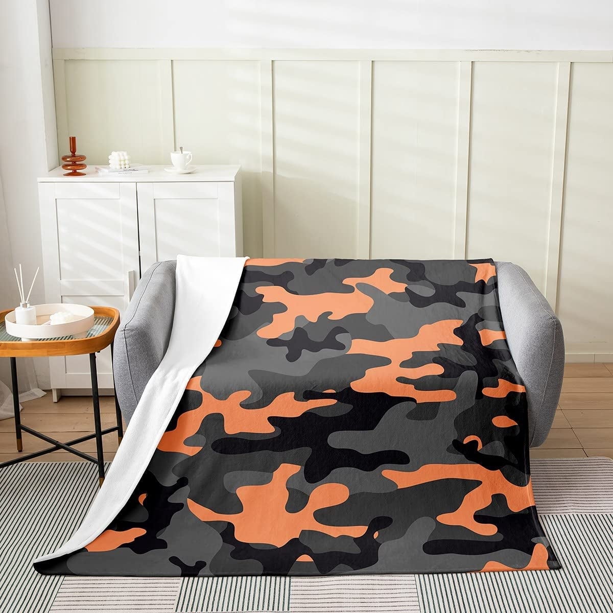Army Camouflage All Season Bed Blanket Kids,Camo Fleece Throw Blanket ...