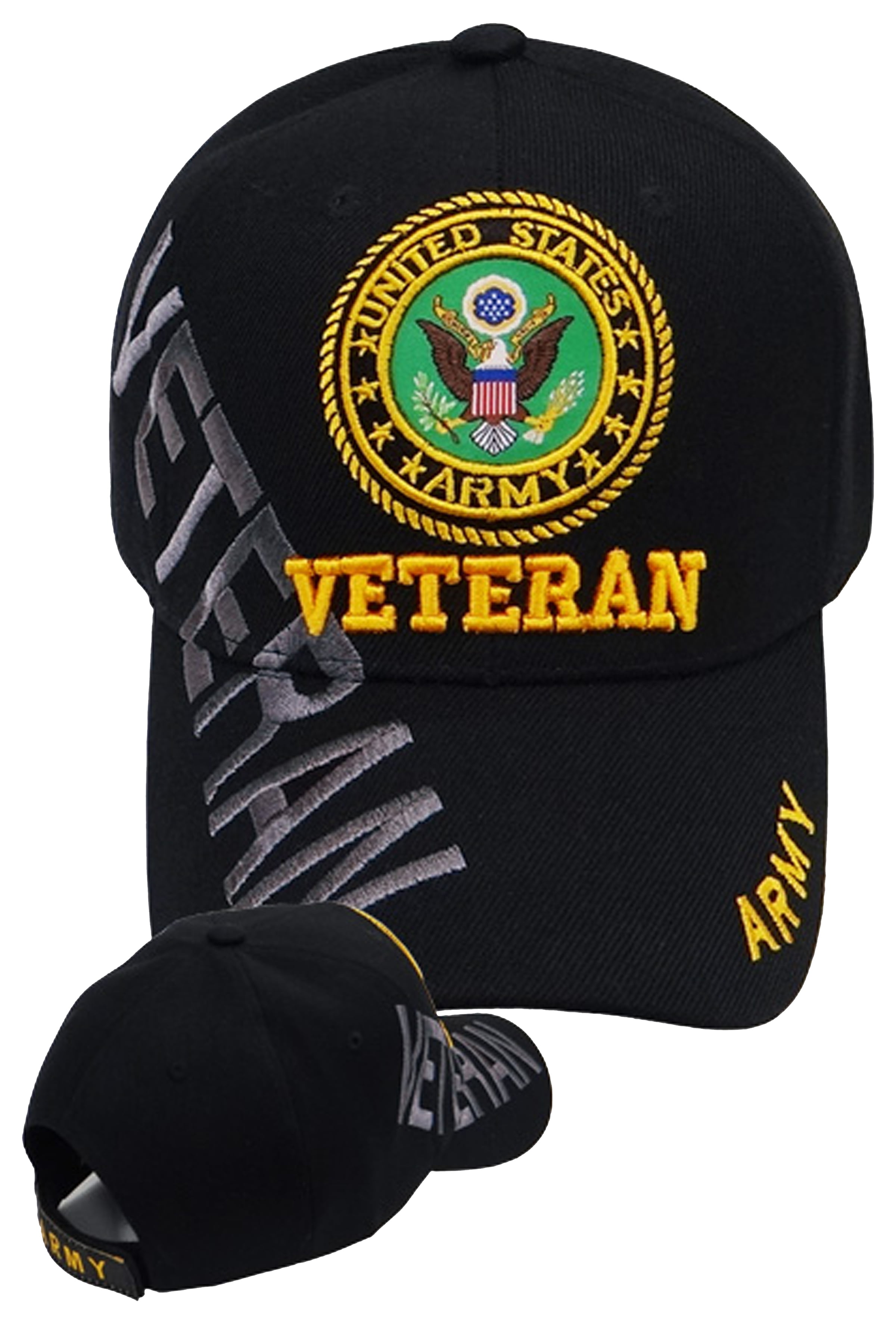 U.S. Army Veteran Baseball Cap, Adjustable Emblem Logo Hat with ...
