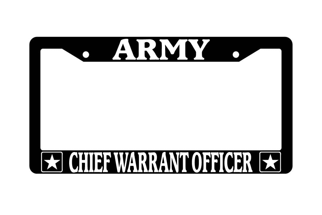 Army Chief Warrant Officer Black Plastic License Plate Frame - Walmart.com
