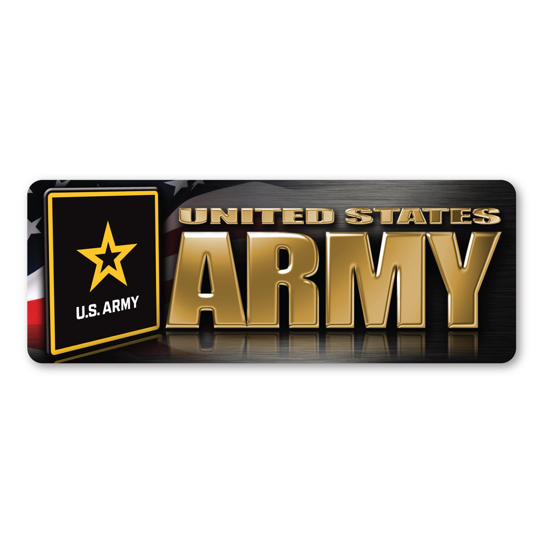 Army Chrome Mini Bumper Strip Magnet - Walmart.com