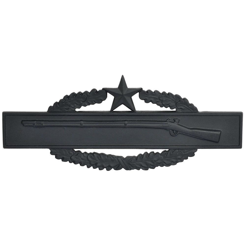 Army Combat Infantry Badge CIB 2nd Award Full Size Black Finish ...