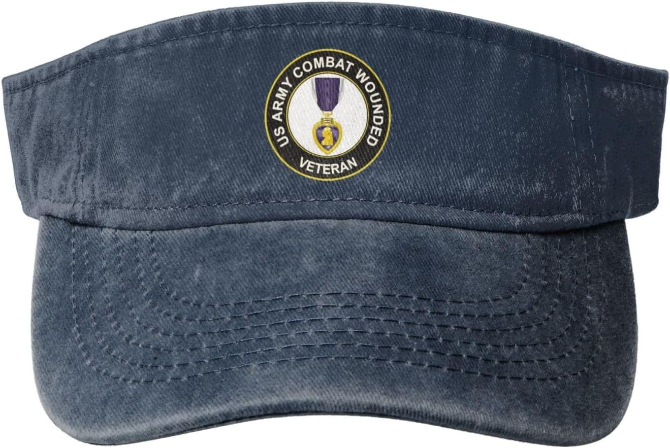 Army Combat Wounded Purple Heart Veteran Sport Sun Visor Hats ...