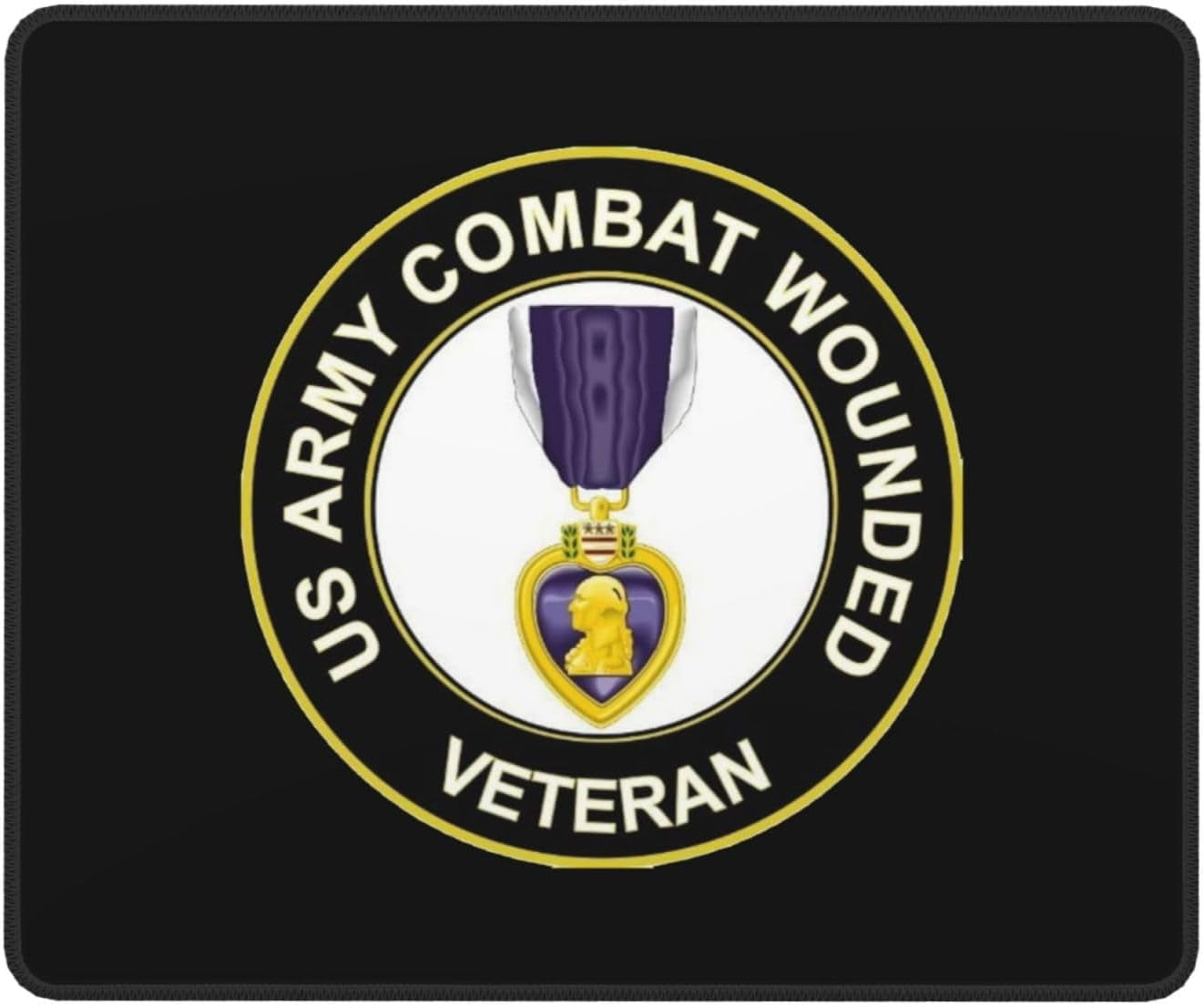Army Combat Wounded Veteran Purple Heart Medal Mouse 10x12 Inch Mouse ...