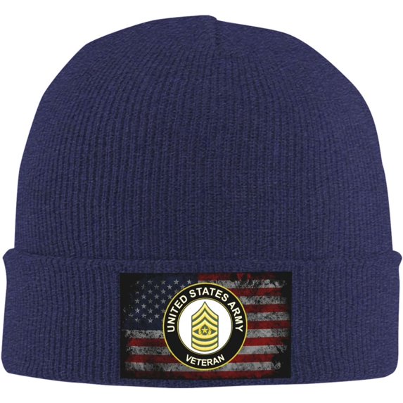 Army Command Sergeant Major Veteran Cozy Knitted Hat for Winter - Warm ...