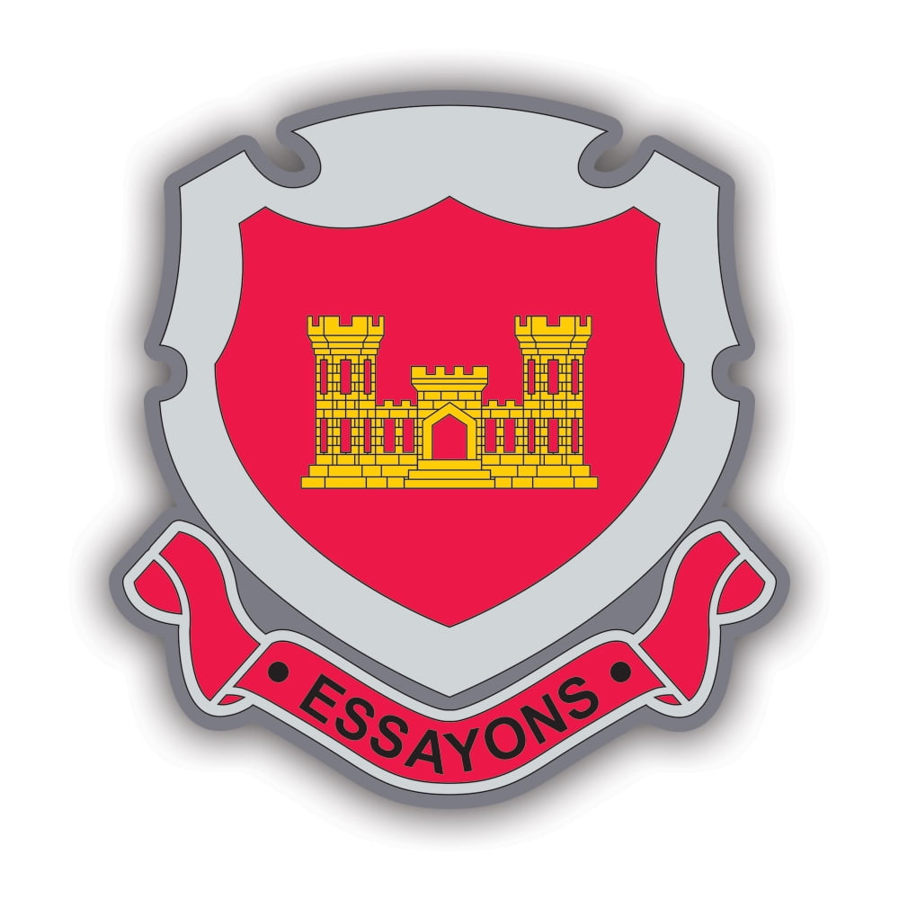 Army Corps of Engineers ESSAYONS Crest Sticker Decal - Self Adhesive ...
