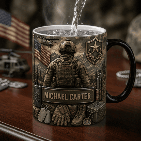 Army Dad Mug 2D Printed 3D Effect Personalized Soldier Dad Gift,gift ...