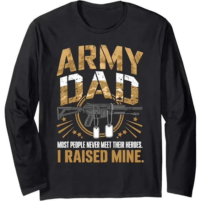 Army Dad Proud Veteran Father's Day Gift Long Sleeve T-Shirt - Walmart.com