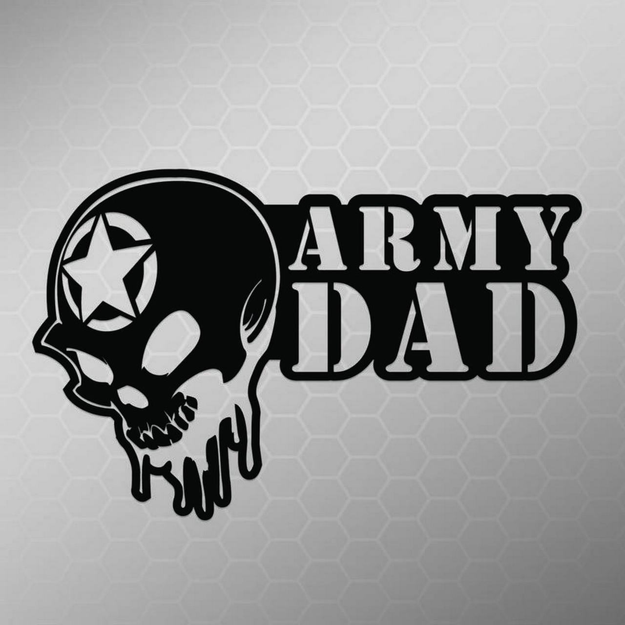 Army Dad Skull Vinyl Decal Sticker | Cars Trucks Vans Walls Laptops ...