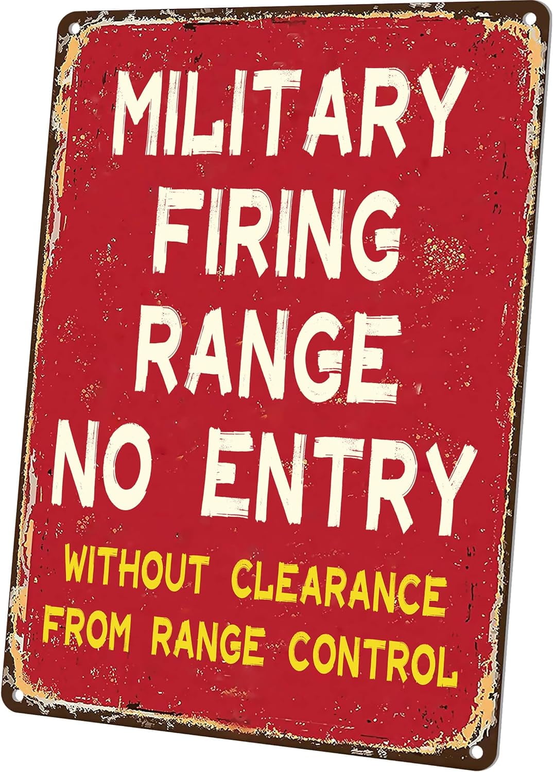 Army Decor Military Firing Range Vintage Metal Tin Signs, Man Cave Art ...
