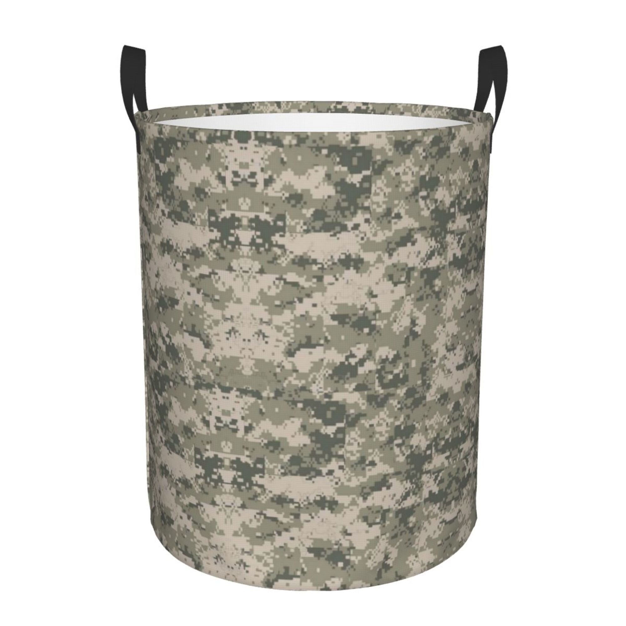 Army Digital Camouflage Circular Laundry Basket (With Handle ...