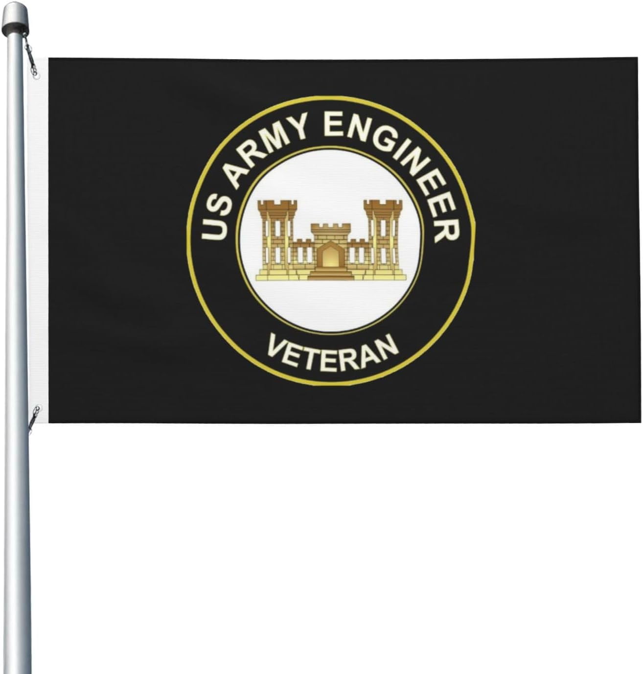 Army Engineer Veteran Flag Garden Flag 3x5ft Double Sided Printing ...