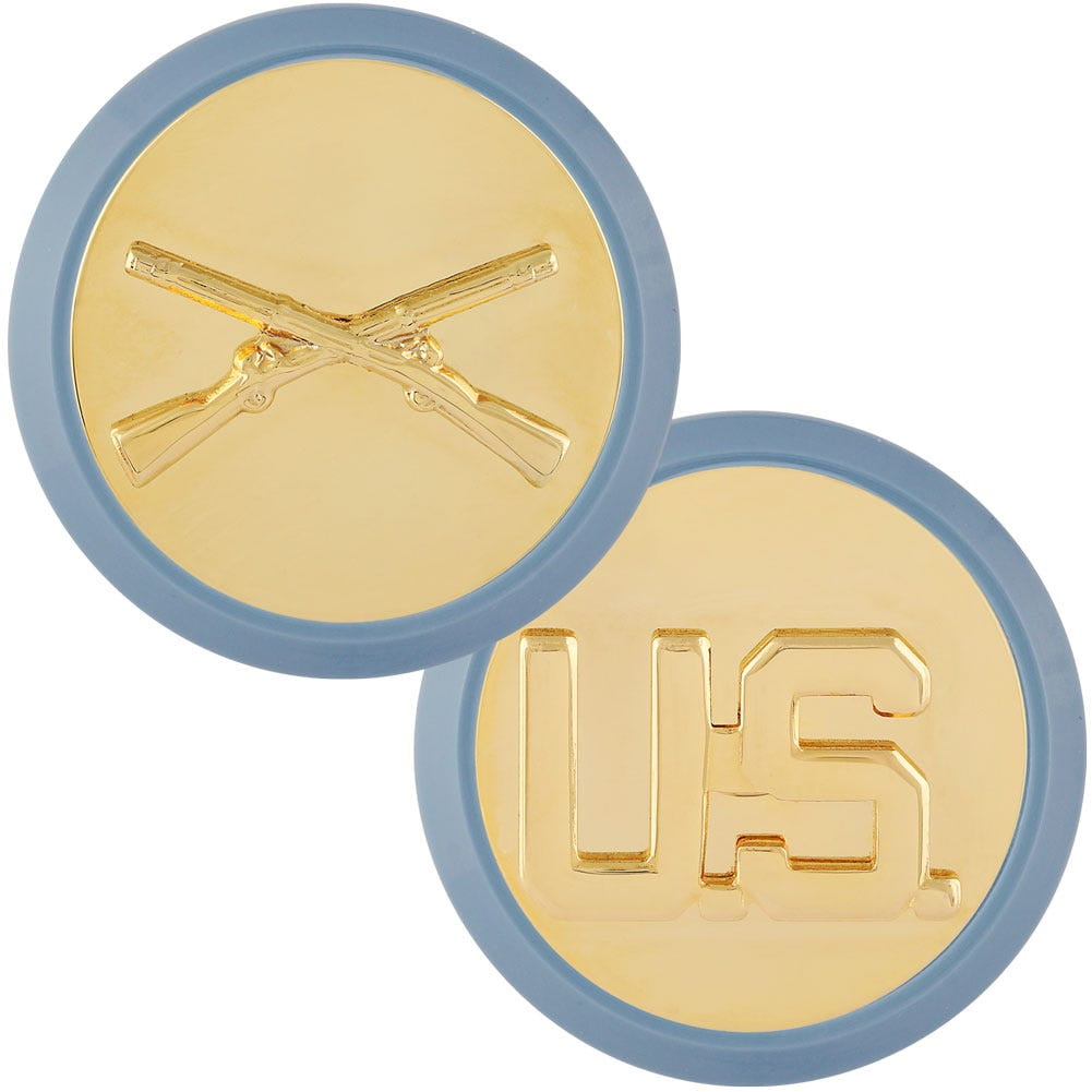 Army Enlisted Infantry with Blue Disk Collar Device - Walmart.com