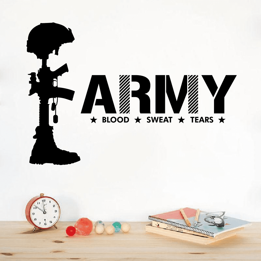 Army Equipments - Blood Sweat Tears Military Boots Dog Tag Silhouette ...