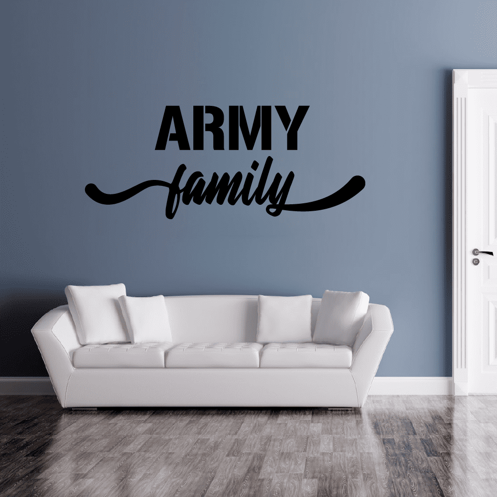 Army Family - Signage Army Family Military Troops Soldiers Vinyl Wall ...