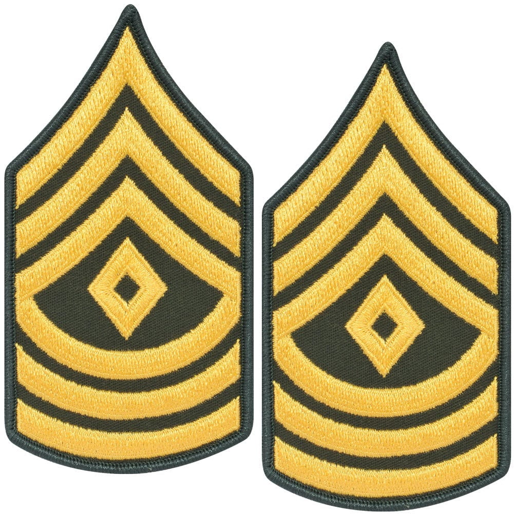 Army First Sergeant Stripes E-8 Gold on Green Rank For Class A ...