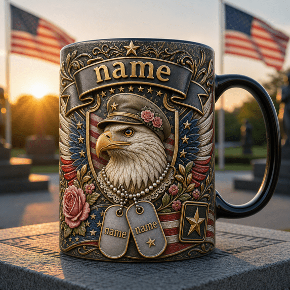 Army Grandma Veteran Mug Personalized Ceramic Coffee Mug Gift, Freedom ...