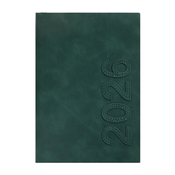 Army Green 2026 Planner Schedule Notebook A5 Faux Leather Cover With ...