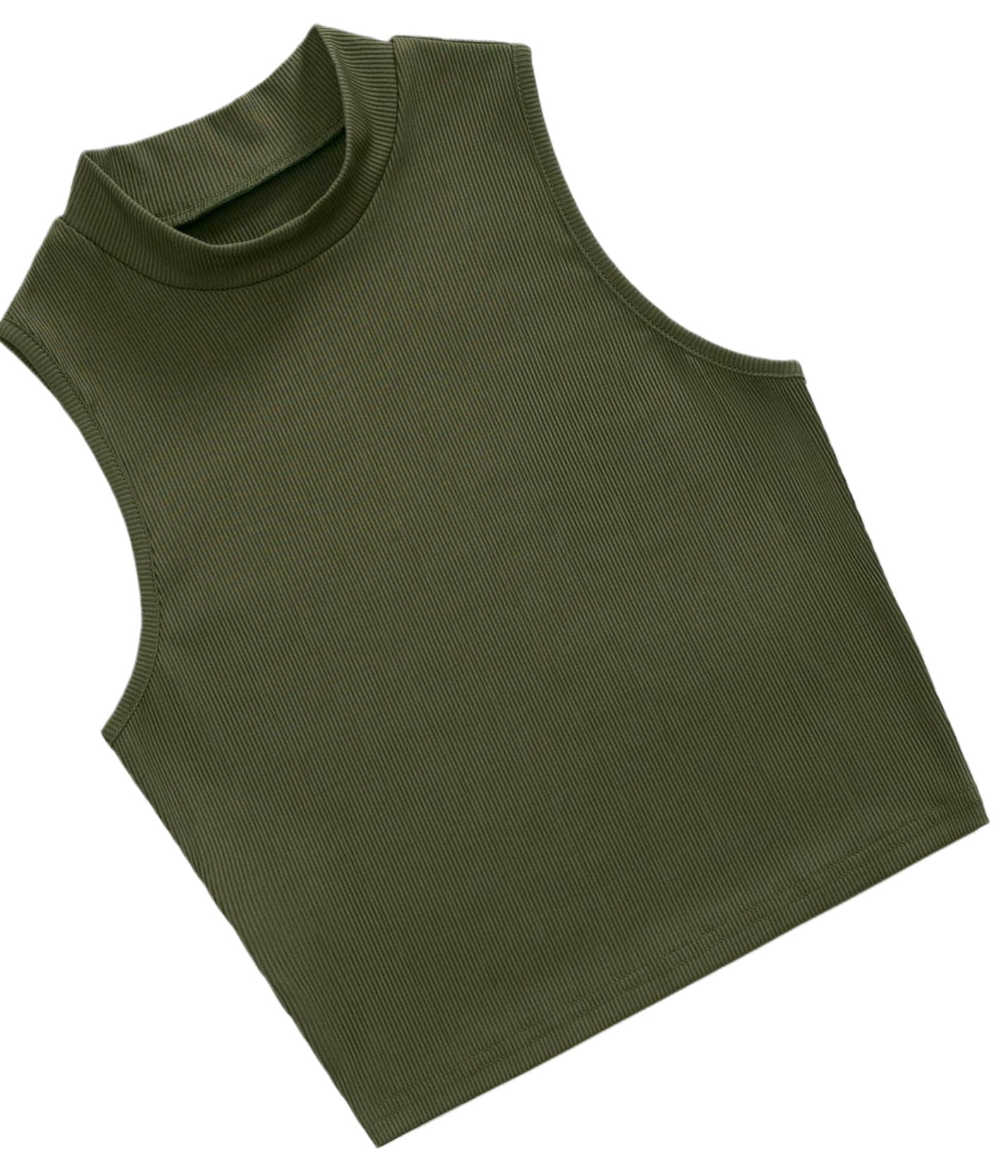 Army Green Casual Plain Rib-Knit Tank Women's Tank Tops Camis - Walmart.com