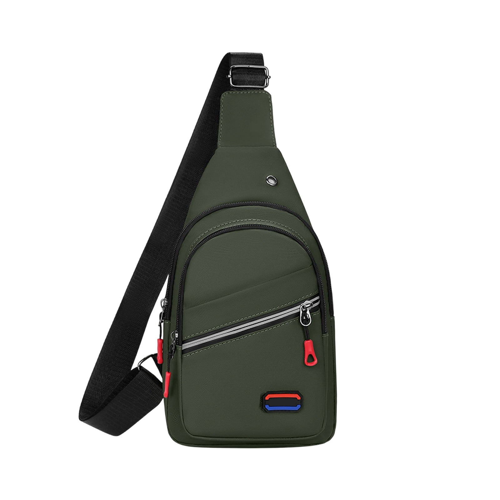 Army Green Crossbody Chest Bag 30X17X5Cm Waterproof Nylon ...
