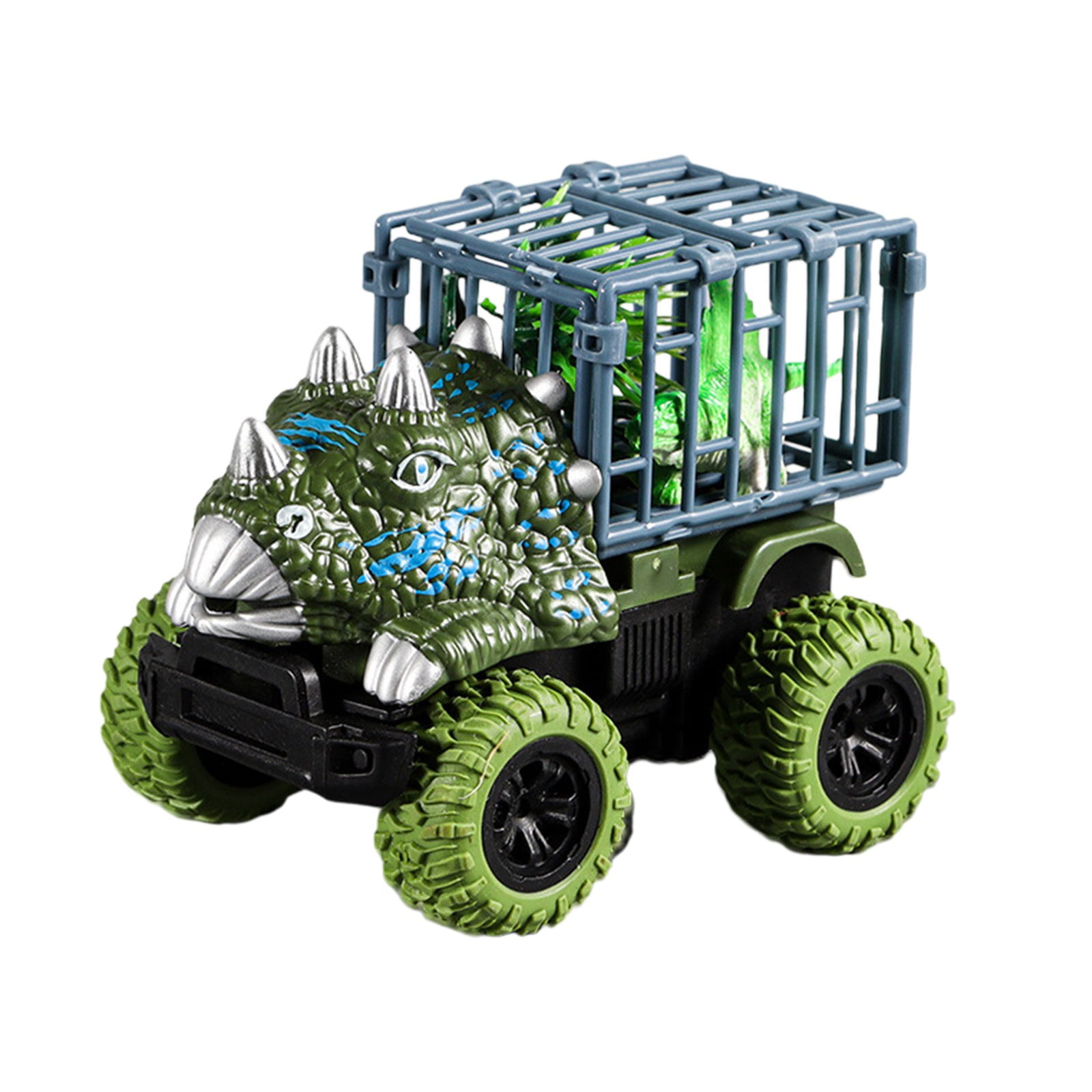 Army Green Dinosaur Transport Vehicle Inertial Car Childrens ...
