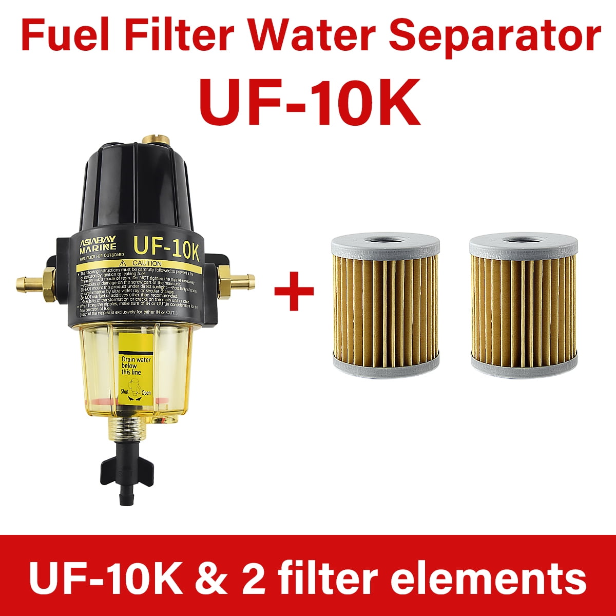 Army Green-Fuel Filter and Water Separator Set, With 2 Extra Filters ...
