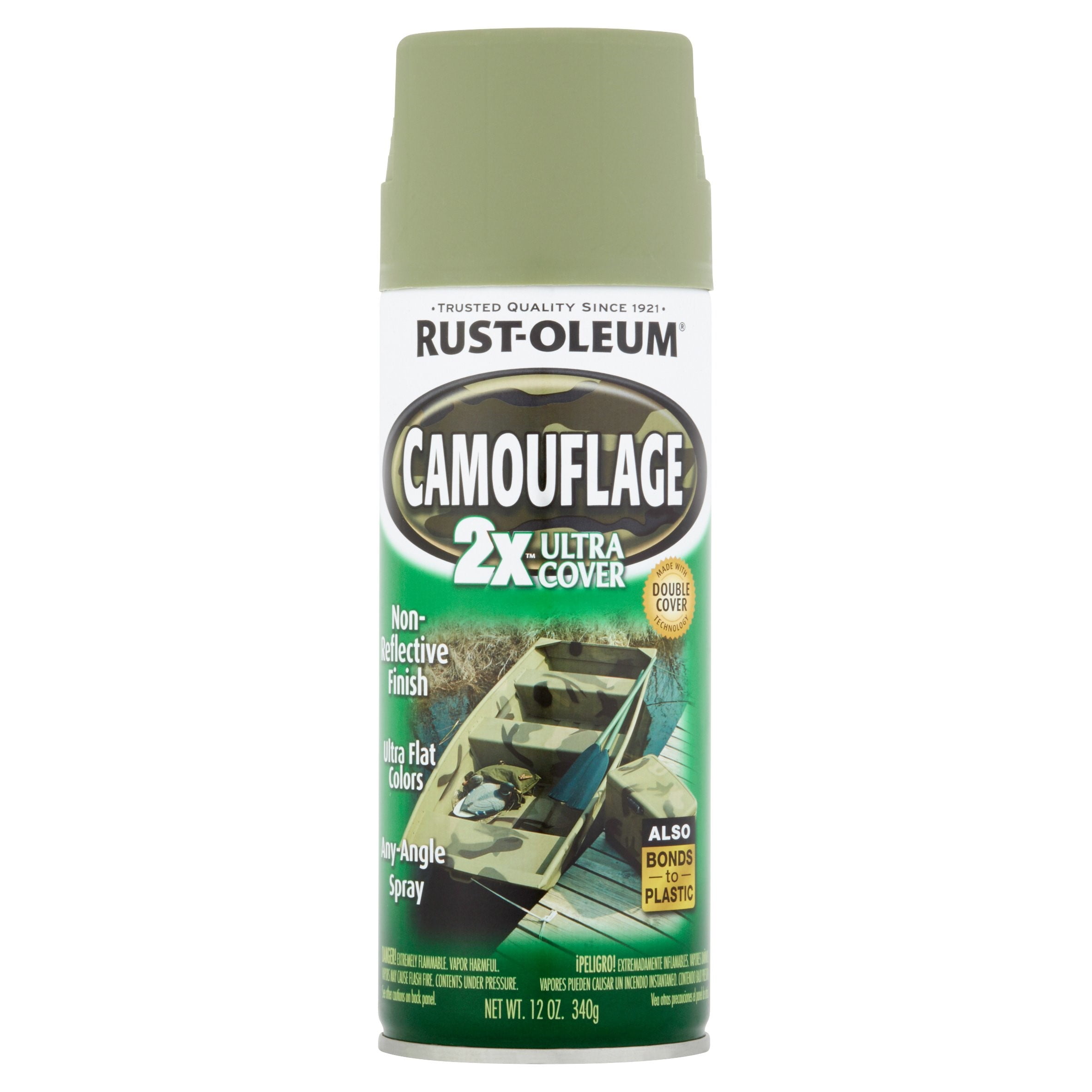 Rust-Oleum Camouflage Spray Paint, 12 oz, Army Green, Ultra Cover ...
