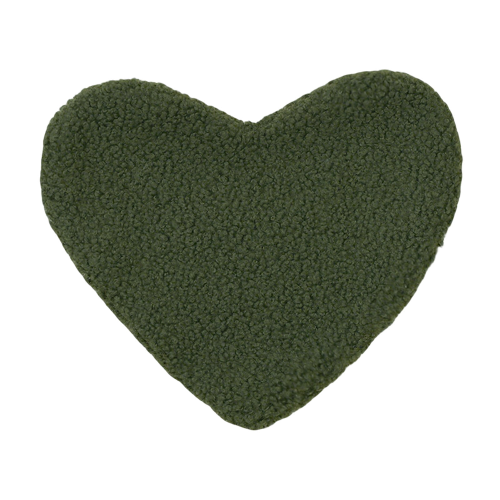 Army Green Teddy Velvet Heart Coaster Insulated Placemat Polyester ...