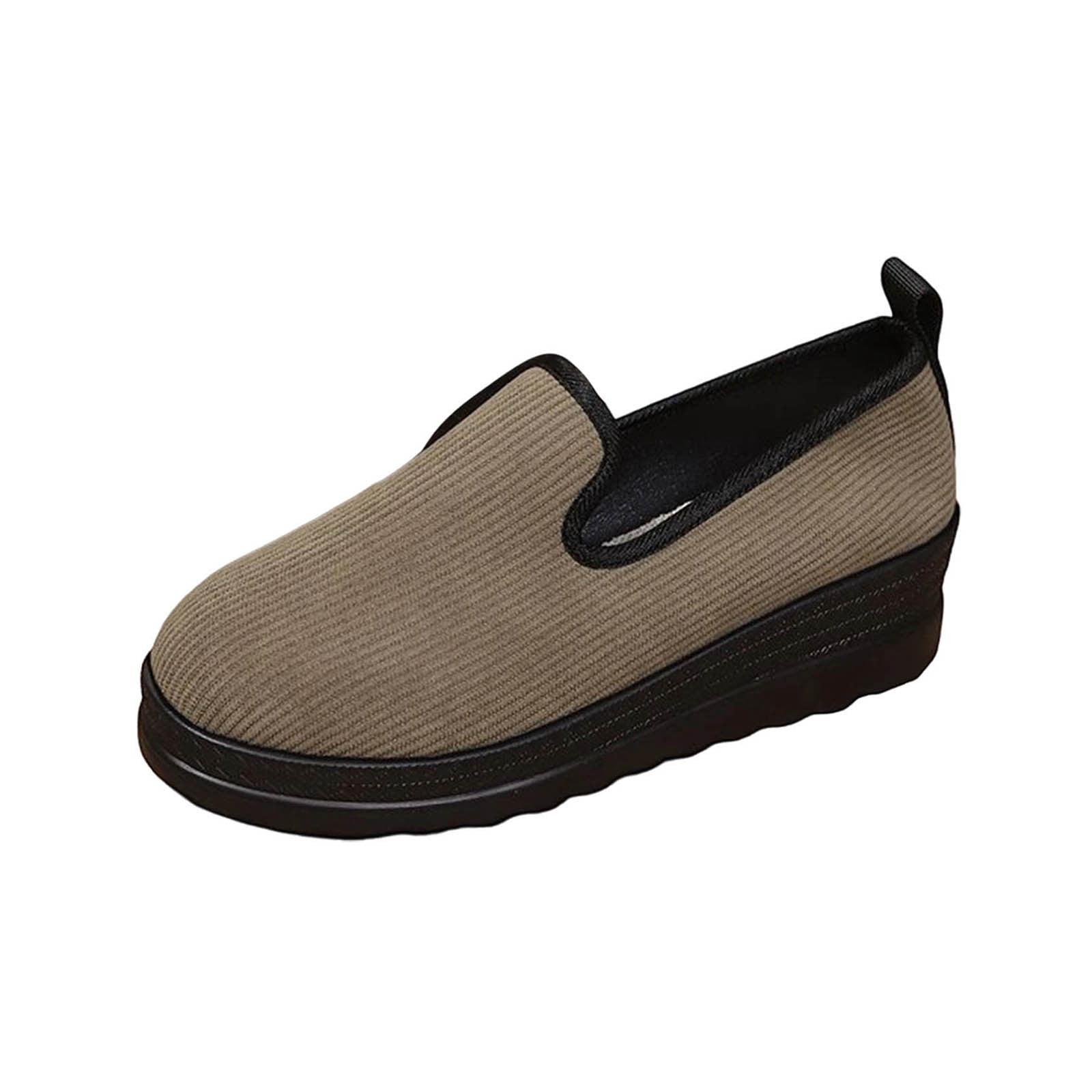 Army Green Women'S Fashion Loafers Flat Thick Sole Slip On Comfortable ...