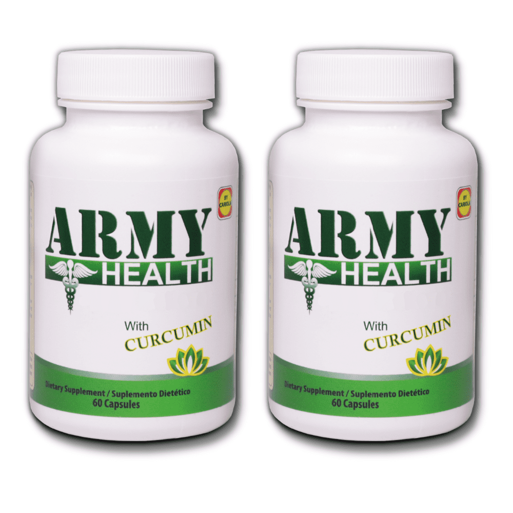 Army Health Curcumin & Arnica Natural Supplement Capsules - Support inflammation & Muscles and ...