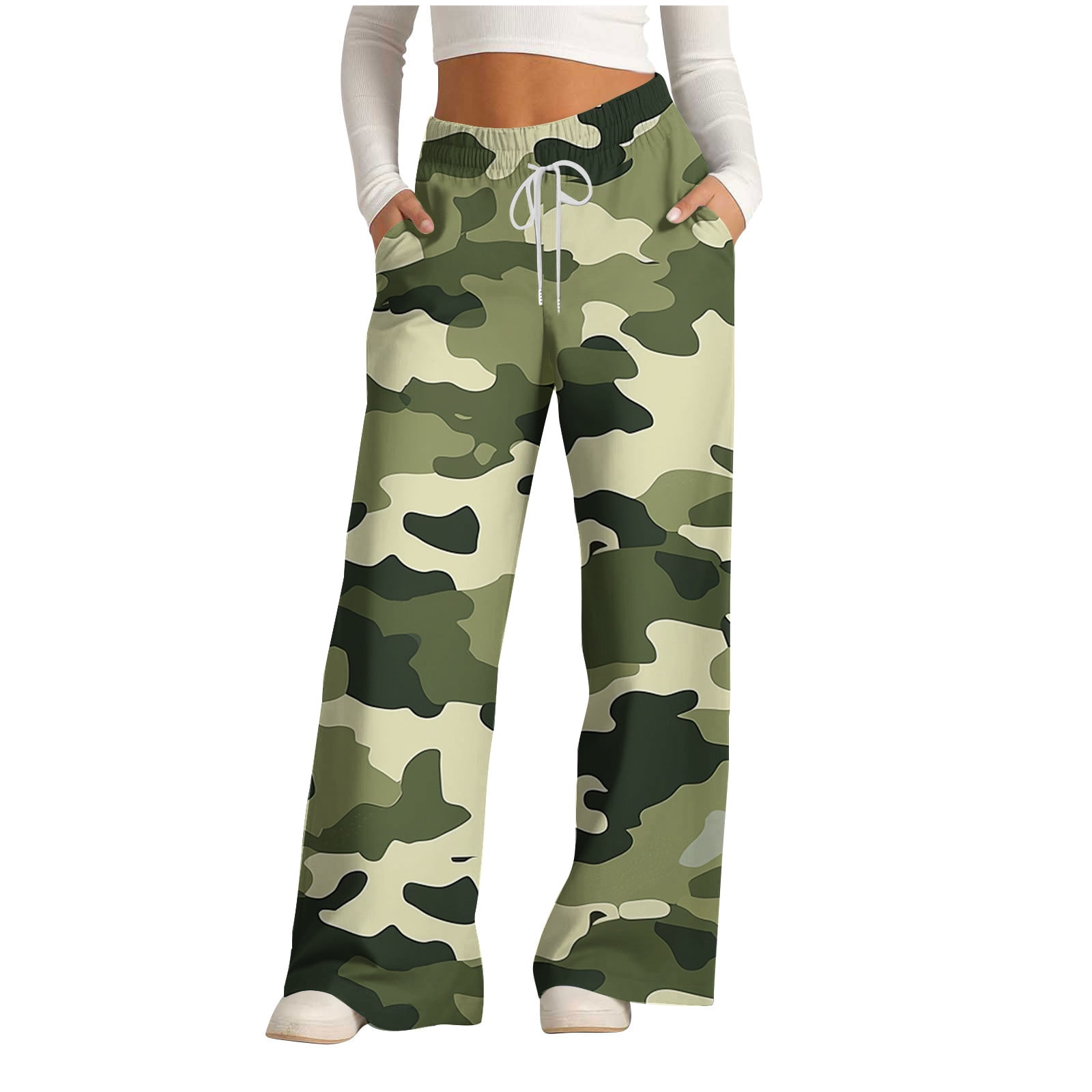 Army Lime Green Ladies Camo High Leg Camouflage Straight Leg Long Leg ...