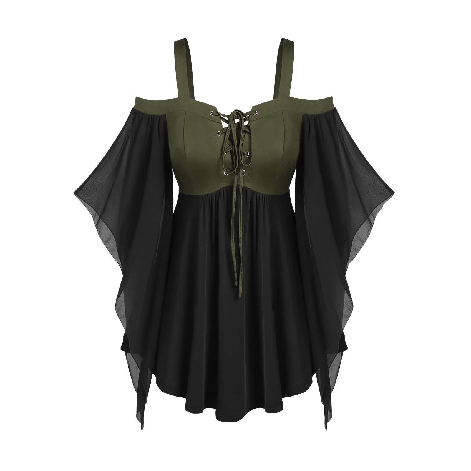 Army Lime Green Ladies Spaghetti Strap Short 3/4 Batwing Sleeve Tshirts ...