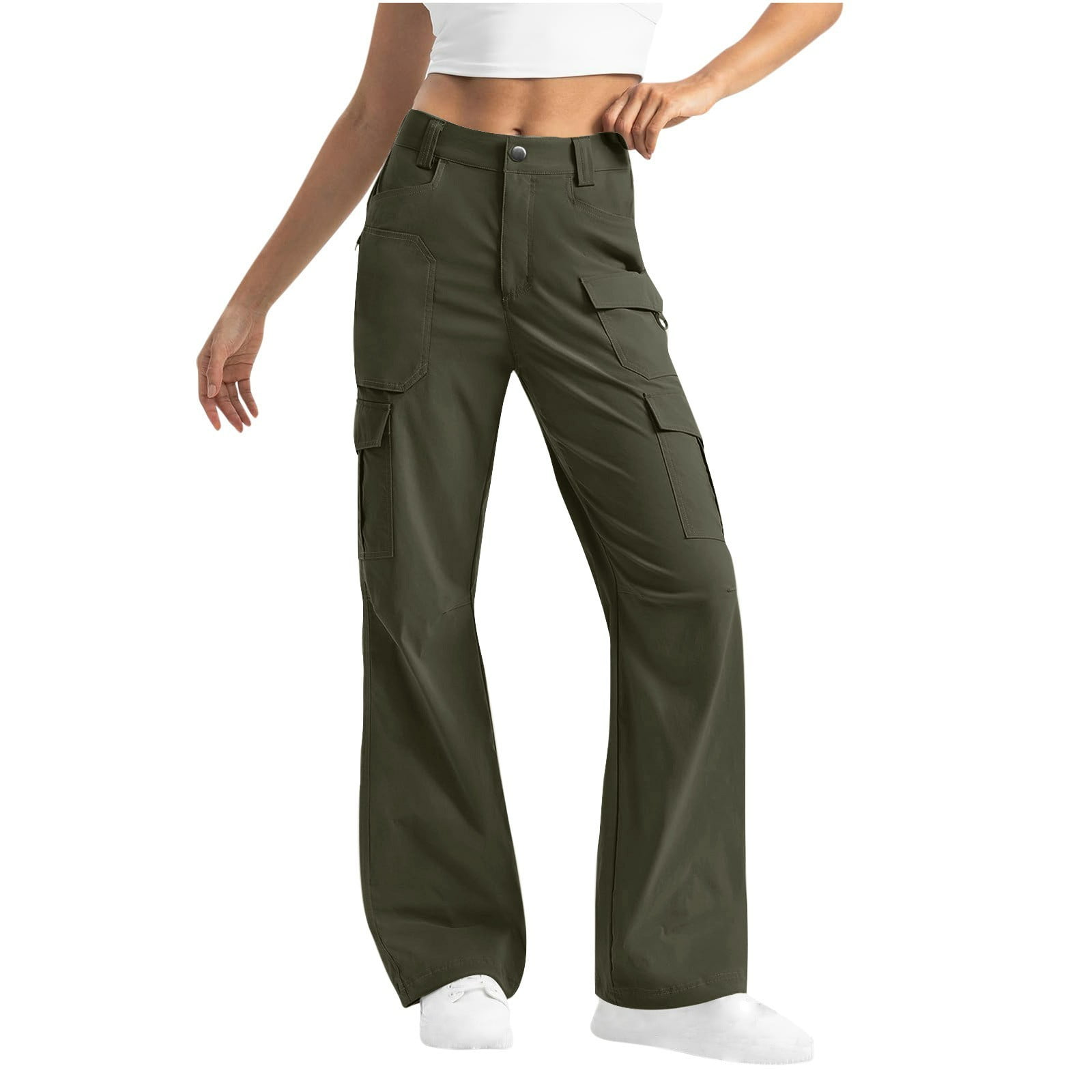 Army Lime Green Overalls for Women Summer Fall Cargo Overall High Cut ...