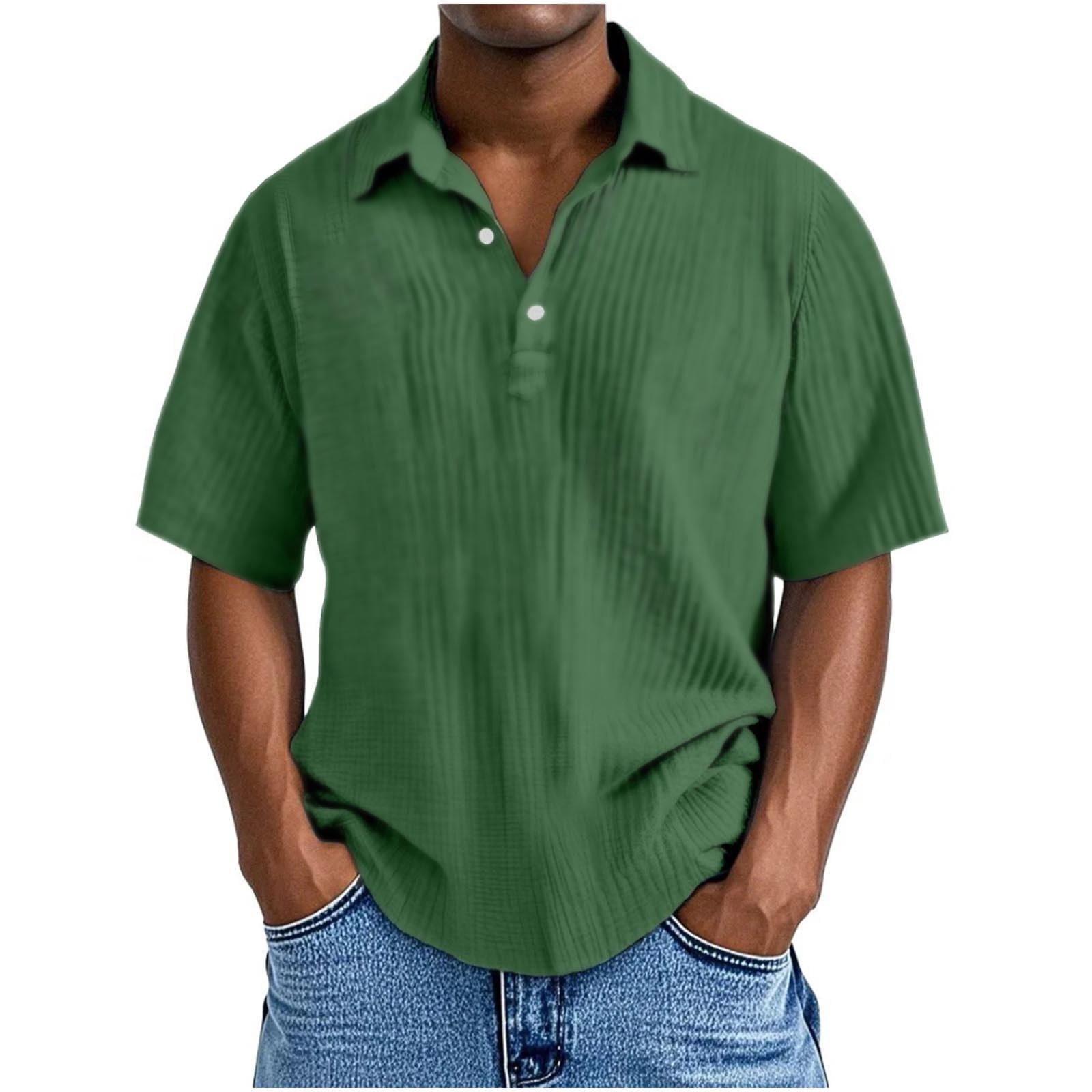 Army Lime Green Plain Casual Tee Shirts for Man Summer Fall Short ...