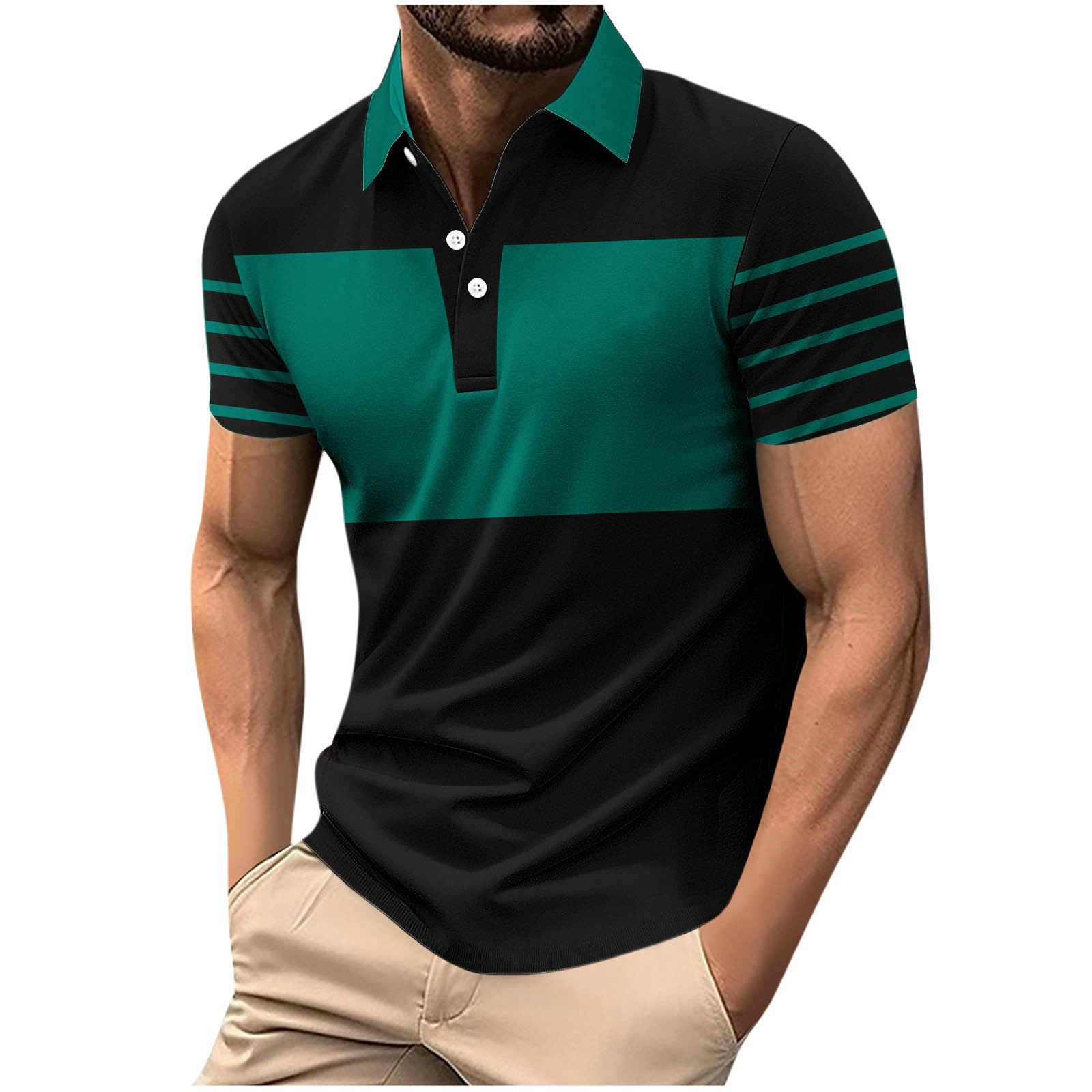 Army Lime Green Short Sleeve Tops for Mens Summer Fall Henley Turtle ...