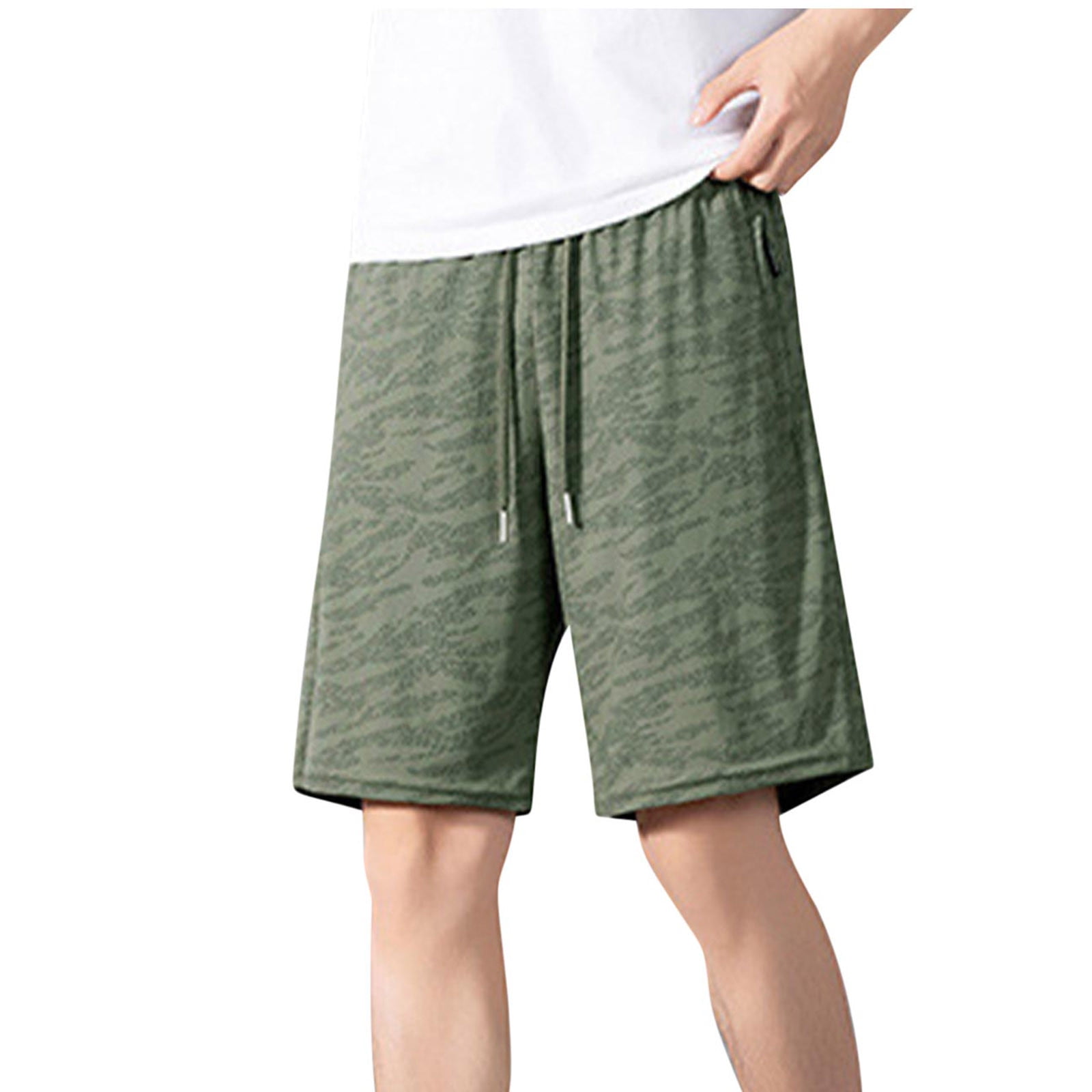 Army Lime Green Spandex Faux Silk for Man Summer Fall Track Athletic ...