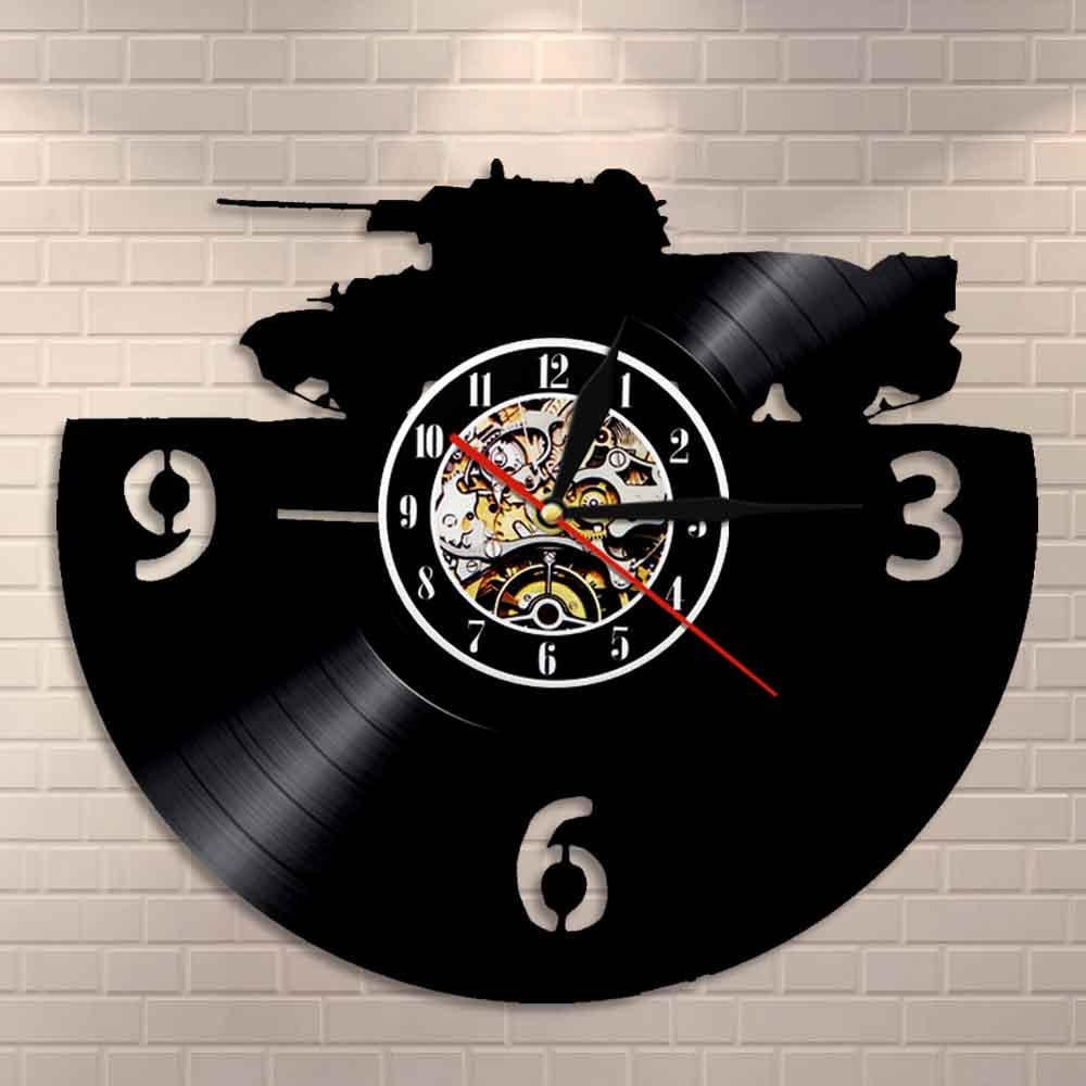 Army Main Battle Tank Wall Art Wall Clock Military Tank Vinyl Record ...