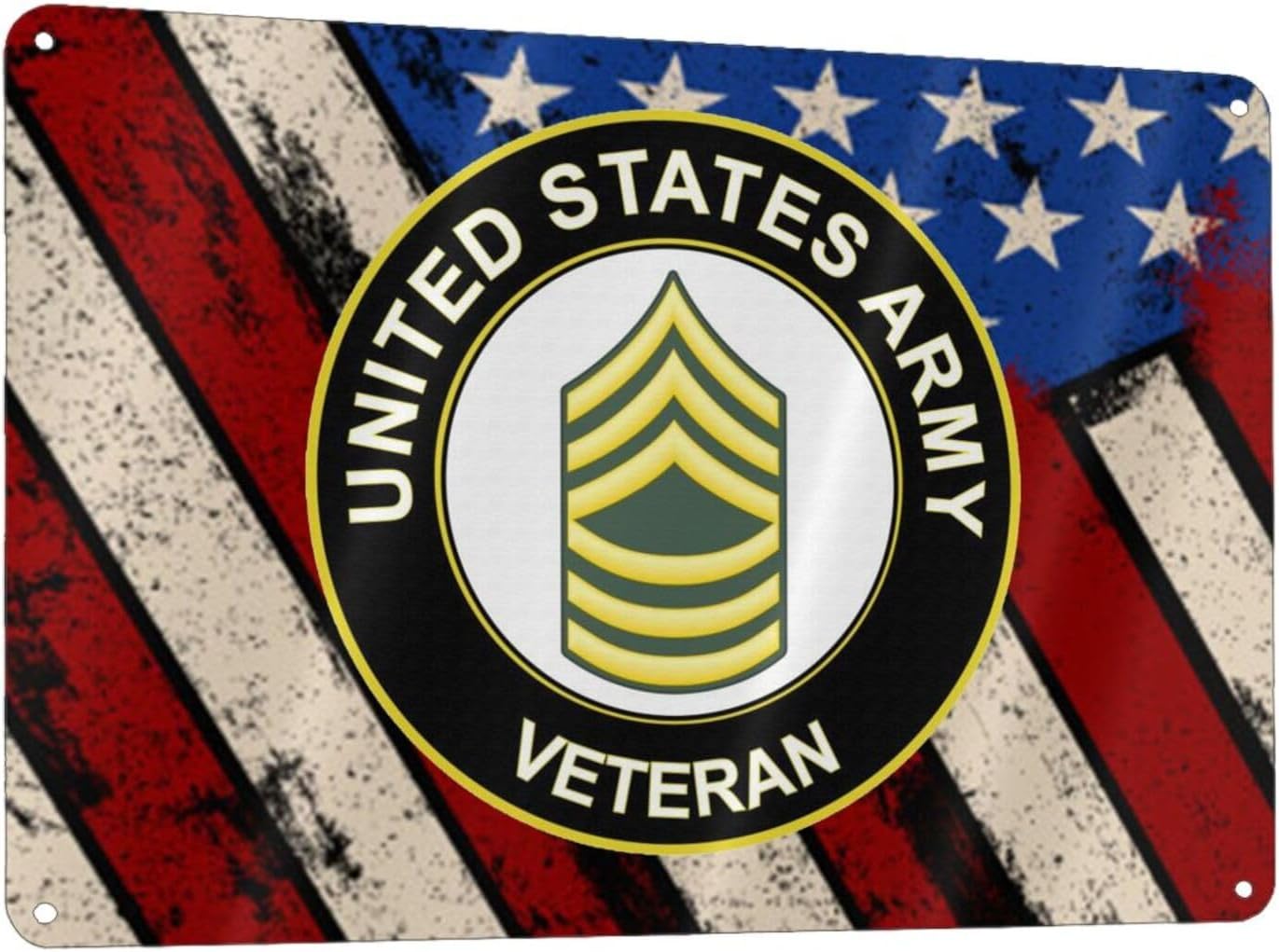 Army Master Sergeant Veteran Metal Tin Sign 8x12 Inch - Walmart.com