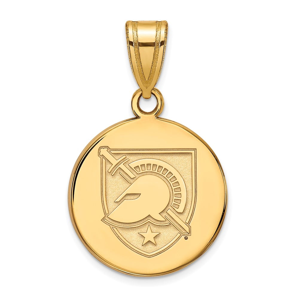 14k Yellow Gold Military Academy Medium Shield Disc Pendant - Walmart.com