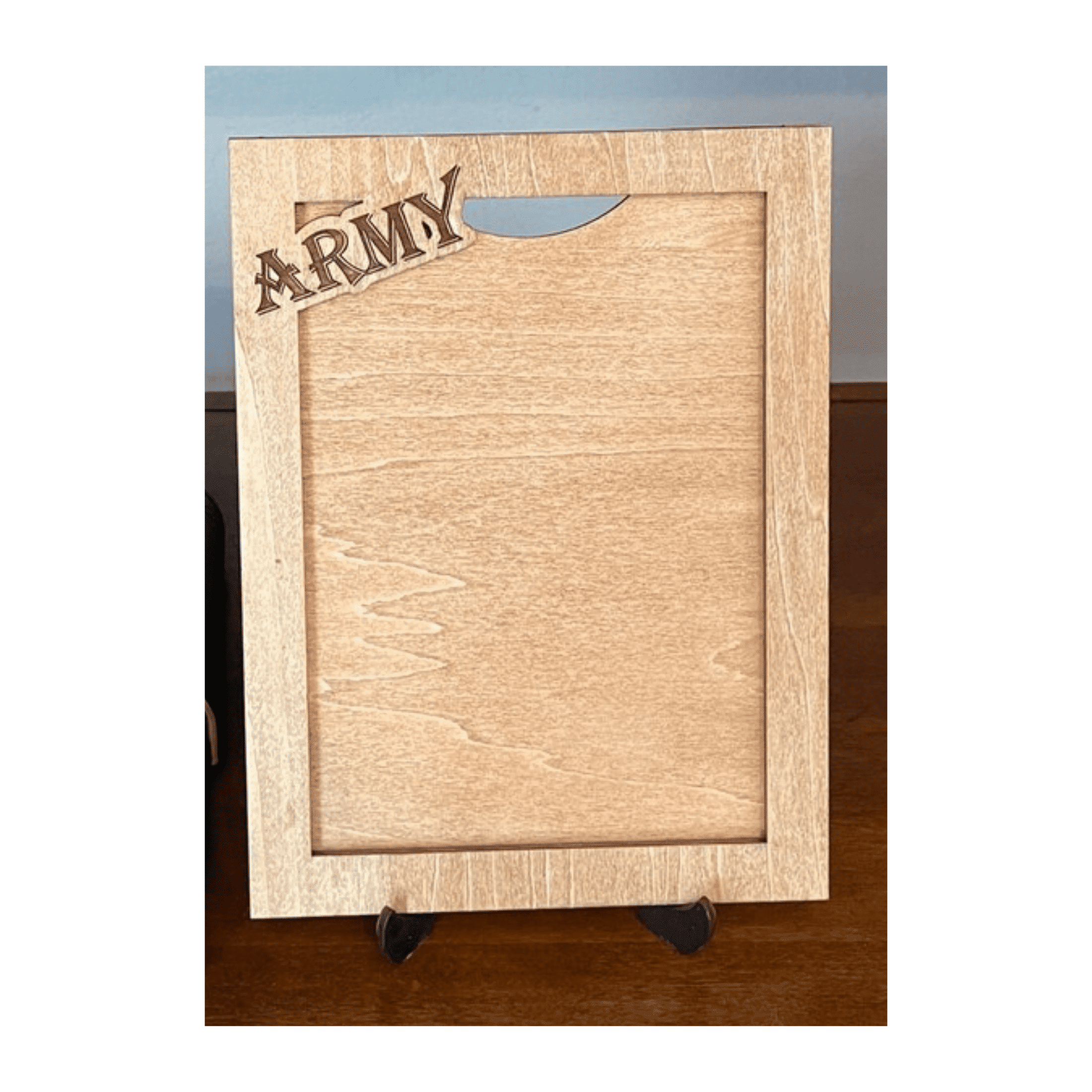 Army Military Picture Frame, Natural Wood, 5x7 Inch Photo Size, Wall ...