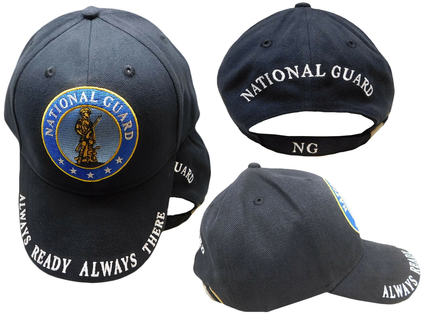 Army National Guard Always Ready Always There Black 3D Embroidered Cap ...