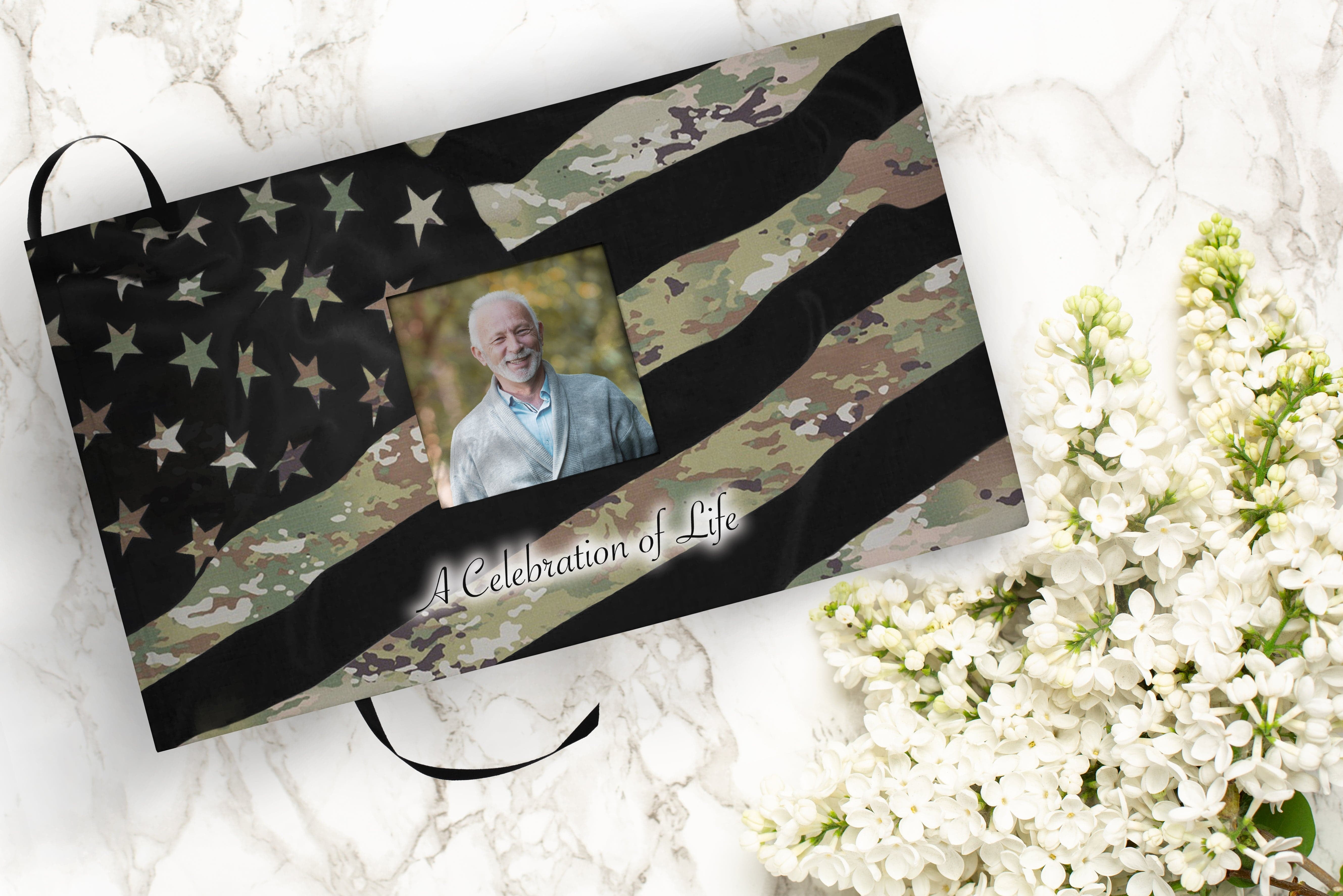Army OCP Flag Military Matching Themed 'Celebration of Life' Guest Book ...