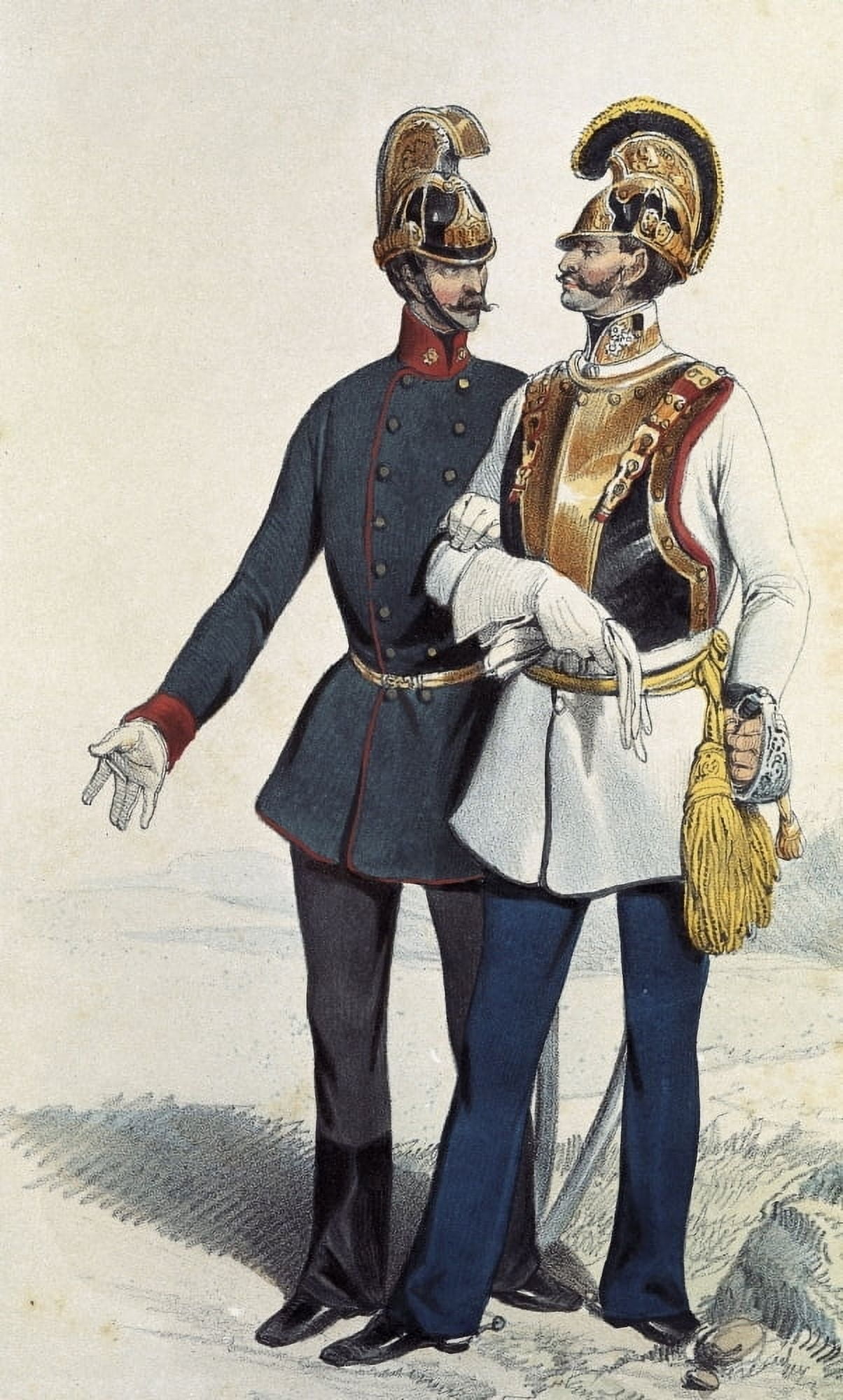 Army Of Austria: Guard Of The Navy. 19Th C. Engraving. ???? Aisa ...