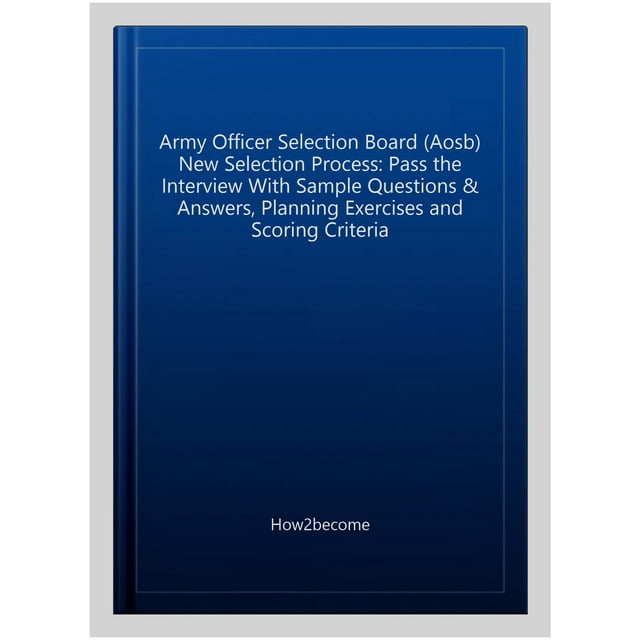 Pre-Owned Army Officer Selection Board (Aosb) New Selection Process ...